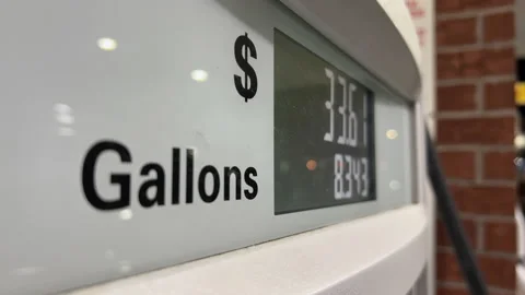 Gas station fuel meter counter price Clo... | Stock Video | Pond5