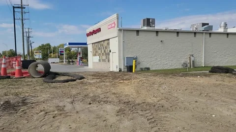 Gas Station Mobil Convenience Store Cons... | Stock Video | Pond5