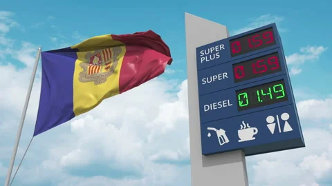 Gas station sign board with rising fuel ... | Stock Video | Pond5