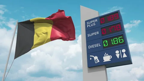 Gas station sign board with rising fuel ... | Stock Video | Pond5