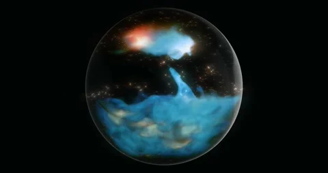 A Gas Stellar Nebula inside a crystal ba... | Stock Video | Pond5