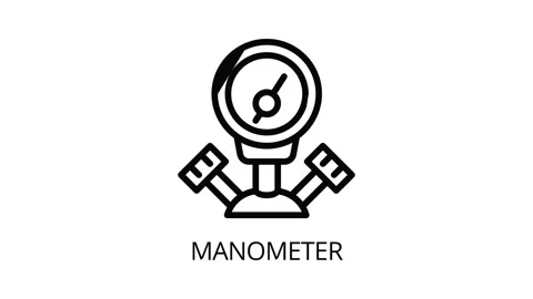 Gas welder manometer icon animation | Stock Video | Pond5