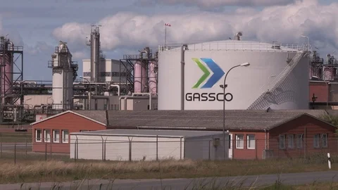 Gassco plant or terminal in Emden, Germa... | Stock Video | Pond5