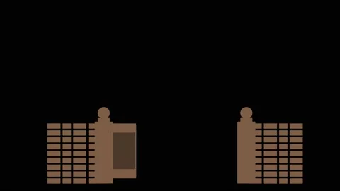 gate animation on black background in 4k... | Stock Video | Pond5