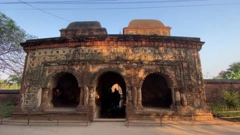 The gate of Radha Shyam Temple, Bishnupu... | Stock Video | Pond5