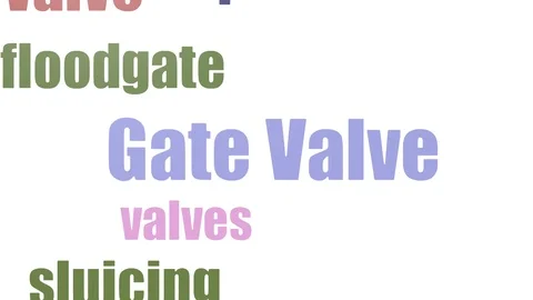 Gate Valve Tag Cloud Animated On White B... | Stock Video | Pond5
