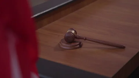 The Gavel of a Judge at Rest in a Courtr... | Stock Video | Pond5