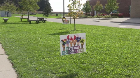 Gay and trans pride flags after students... | Stock Video | Pond5