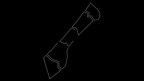 Gaza Strip governorate with territories ... | Stock Video | Pond5