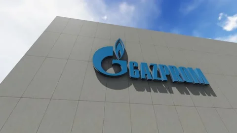 Gazprom logo on the wall, Editorial use ... | Stock Video | Pond5