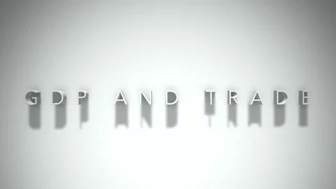 gdp and trade 3D title animation white t... | Stock Video | Pond5