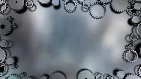 Gear cogs border rotating system gearbox... | Stock Video | Pond5