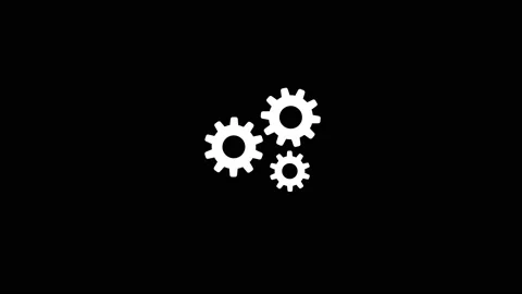 Gear icon animation in Flat style isolat... | Stock Video | Pond5