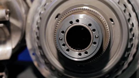 Gear mechanism process Rotating gears. w... | Stock Video | Pond5