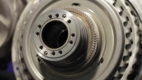 Gear mechanism process Rotating gears. w... | Stock Video | Pond5