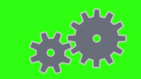 Gear wheels rotating on the green backgr... | Stock Video | Pond5