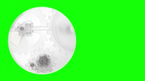 Gear white translucent on green screen. ... | Stock Video | Pond5