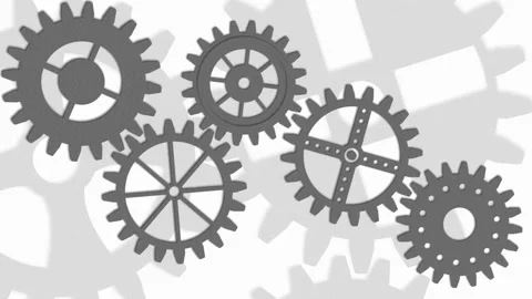 Gears and cog Rotating in Looped Animati... | Stock Video | Pond5