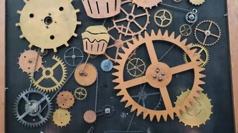 Gears and cog wheels rotation. Automatic... | Stock Video | Pond5