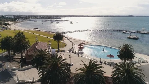 Geelong Waterfront Aerial View | Stock Video | Pond5