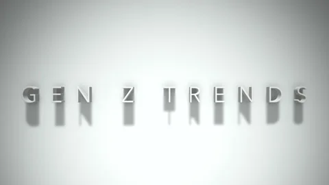 gen z trends 3D title animation white te... | Stock Video | Pond5