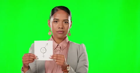 Gender equality, green screen and busine... | Stock Video | Pond5