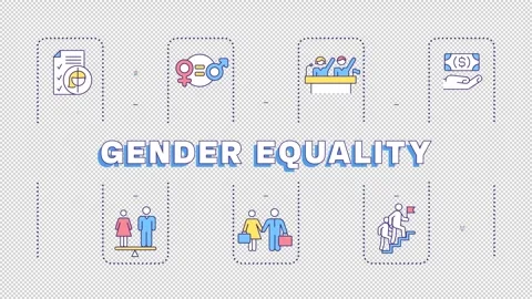 Gender equality word cloud animation | Stock Video | Pond5
