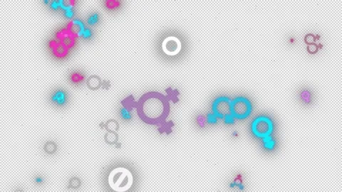 Gender Identity Color Signs in blue and ... | Stock Video | Pond5