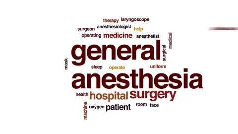 General anesthesia animated word cloud, ... | Stock Video | Pond5