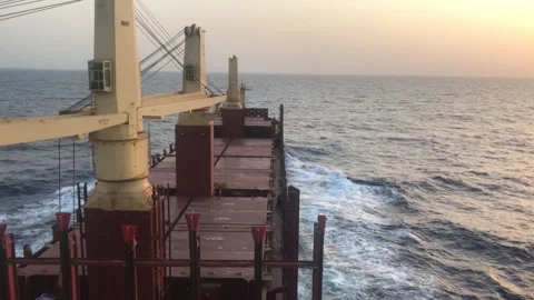 Cargo Ship In Course Stock Footage ~ Royalty Free Stock Videos | Pond5