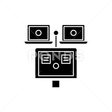 General documents black icon, vector sign on isolated background ...