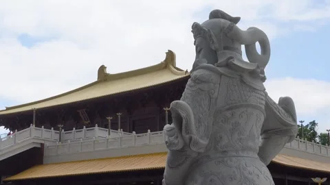 General Kwan Statue with Main Buddha Hal... | Stock Video | Pond5