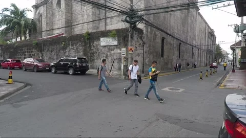 General Luna Street view, Adoration Chap... | Stock Video | Pond5