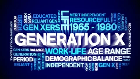 Generation X animated word cloud,animati... | Stock Video | Pond5