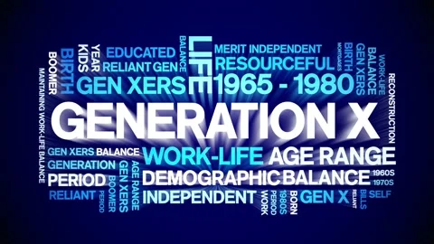 Generation X animated word cloud,animati... | Stock Video | Pond5