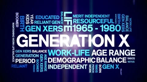 Generation X animated word cloud,animati... | Stock Video | Pond5