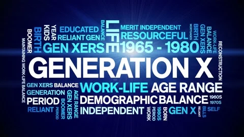 Generation X animated word cloud,animati... | Stock Video | Pond5