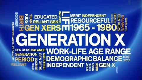 Generation X animated word cloud,animati... | Stock Video | Pond5