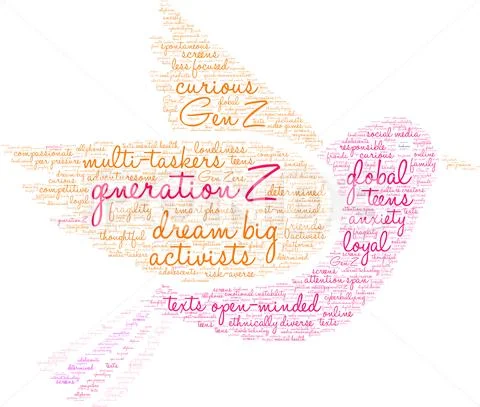 Generation Z Word Cloud Stock Illustration ~ #110844720