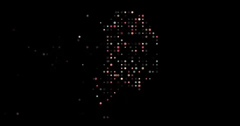 Generative Dot Flow Builds Korea Shape | Stock Video | Pond5
