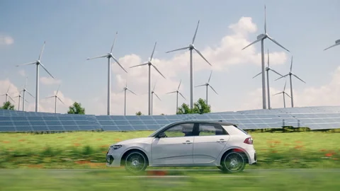 generic autonomous electric car driving ... | Stock Video | Pond5