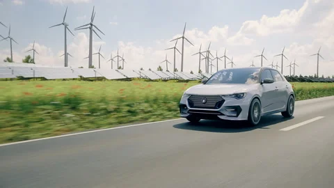 generic autonomous electric car driving ... | Stock Video | Pond5