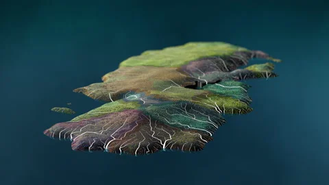 Generic Fantasy Map Animation. | Stock Video | Pond5