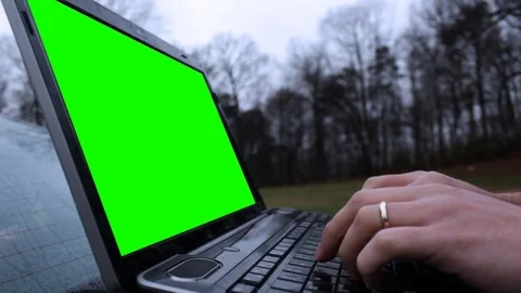 Generic Green Screen Secret agent laptop... | Stock Video | Pond5