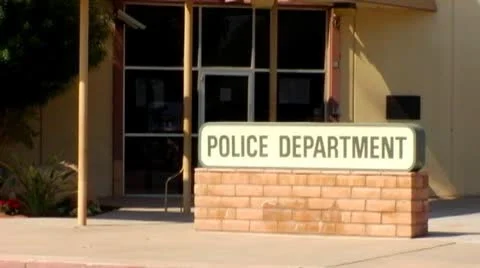 Generic Police Department Sign and Entra... | Stock Video | Pond5