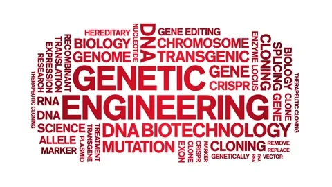 Genetic Engineering animated word cloud,... | Stock Video | Pond5