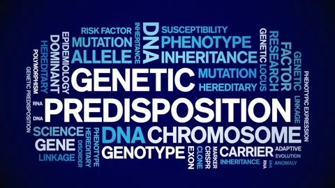 Genetic Predisposition animated word clo... | Stock Video | Pond5