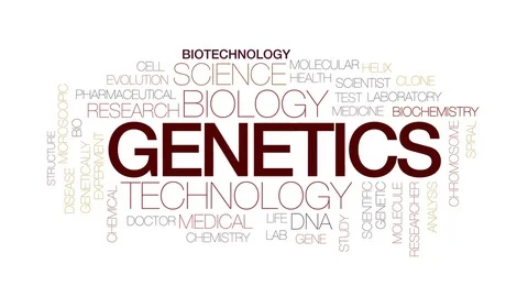 Genetics animated word cloud, text desig... | Stock Video | Pond5