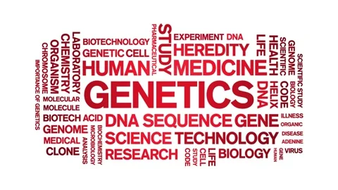 Genetics animated word cloud,animation t... | Stock Video | Pond5