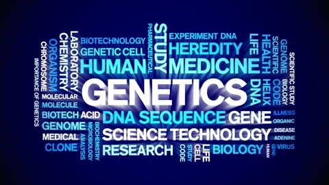 Genetics animated word cloud,animation t... | Stock Video | Pond5
